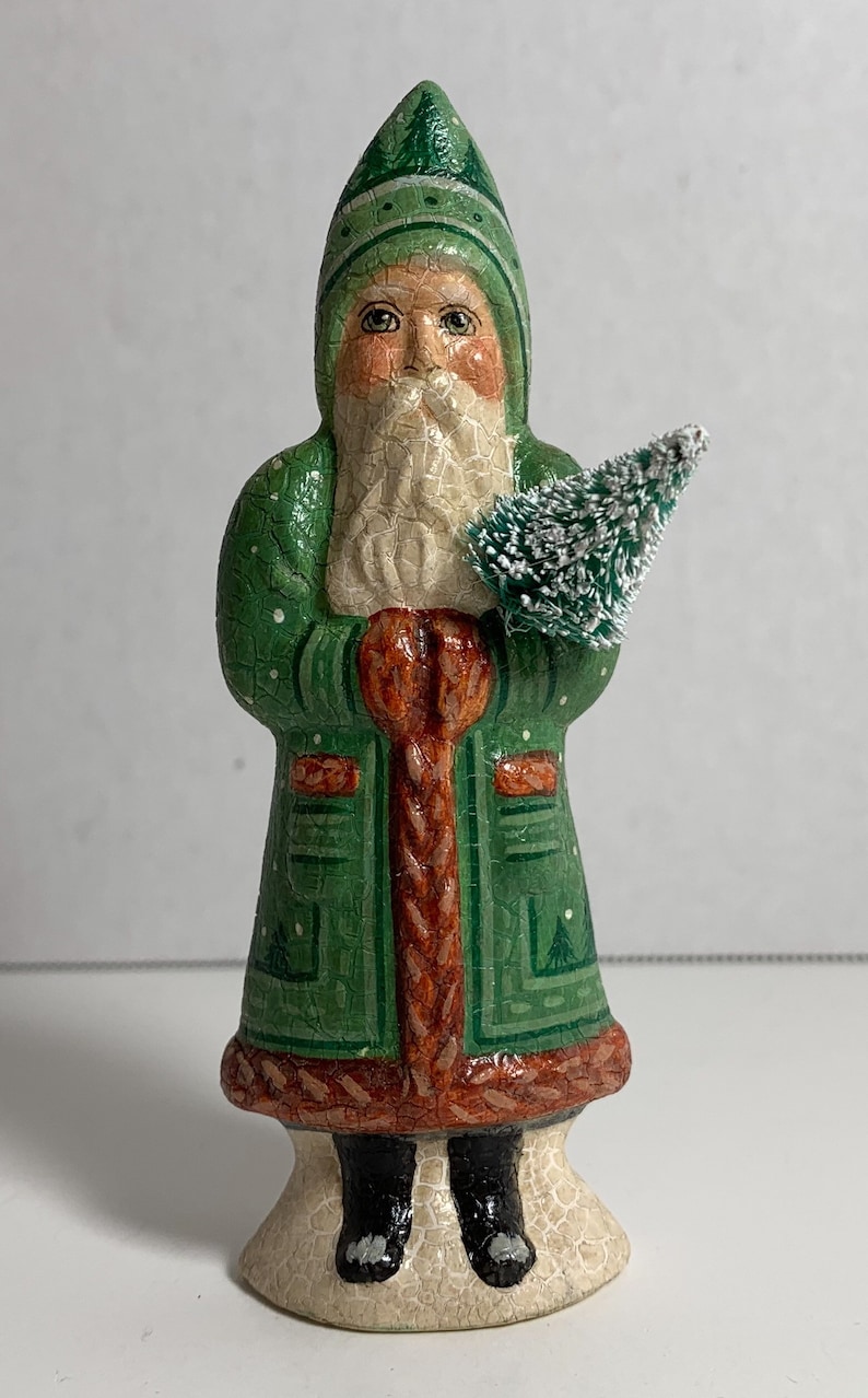 Vaillancourt Folk Art Chalkware Santa Collectors Weekend | Etsy