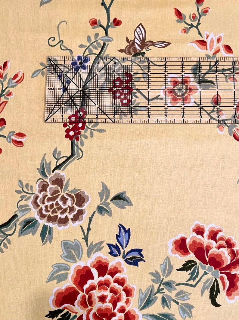 Yellow Chinoiserie Chintz Fabric 56” X 54” - Etsy
