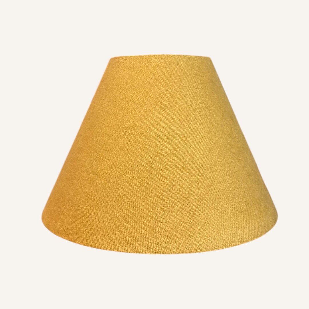Mustard Yellow Linen Shades 5 X 8.5 X 12” - Etsy