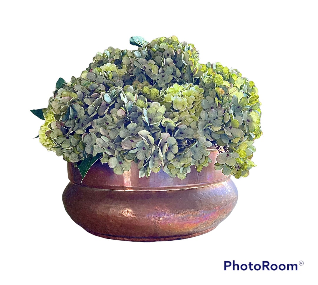 Hydrangeas in Copper Pot - Etsy