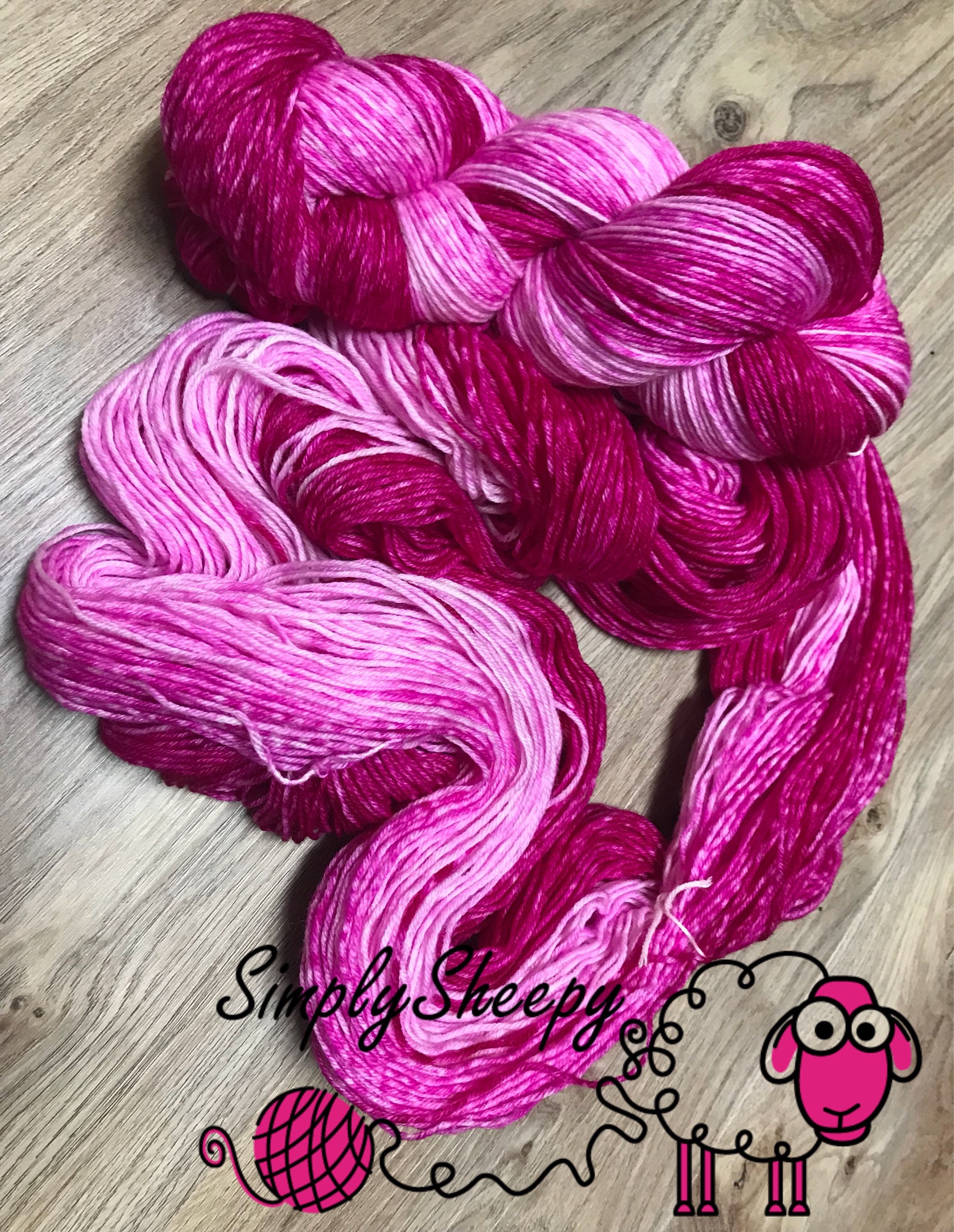 Pink Party Hand Dyed Yarn - Etsy