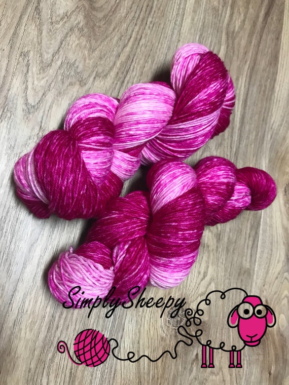 Pink Party Hand Dyed Yarn | Etsy