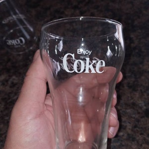 1970s and 1980s Restaurant Style Coca- Cola Glasses. Set of 6 - Etsy