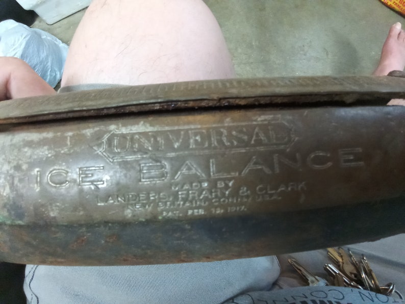 Antique Vintage Lander, Frary, & Clark Universal Ice Balance Scale ...