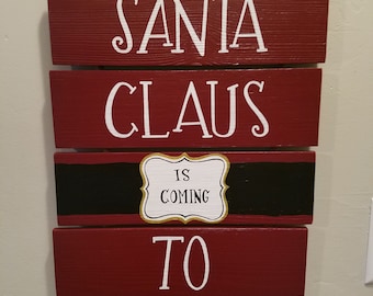 Santa Sign, Christmas Sign, Christmas Decoration Christmas Decor Front ...