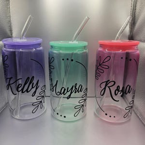 Personalized Name Glass Ombre' Cup, Tumbler - Etsy