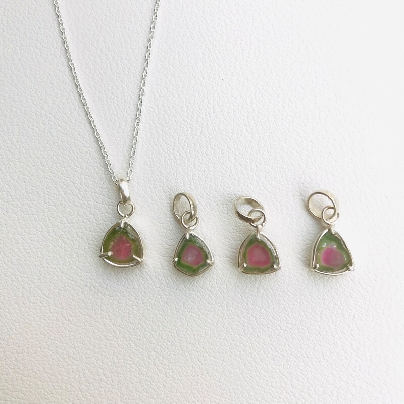 Watermelon Tourmaline Pendant - Etsy