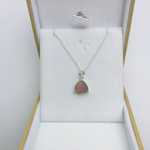 Watermelon Tourmaline Pendant - Etsy