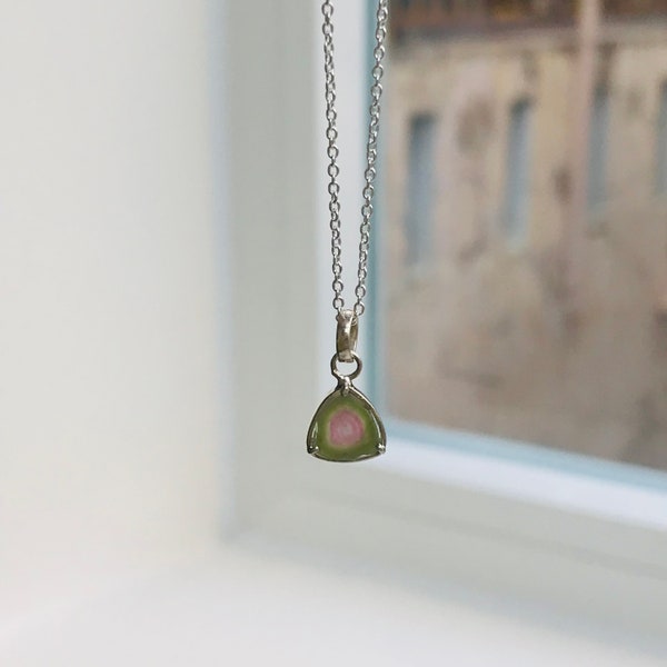 Watermelon Tourmaline Pendant - Etsy