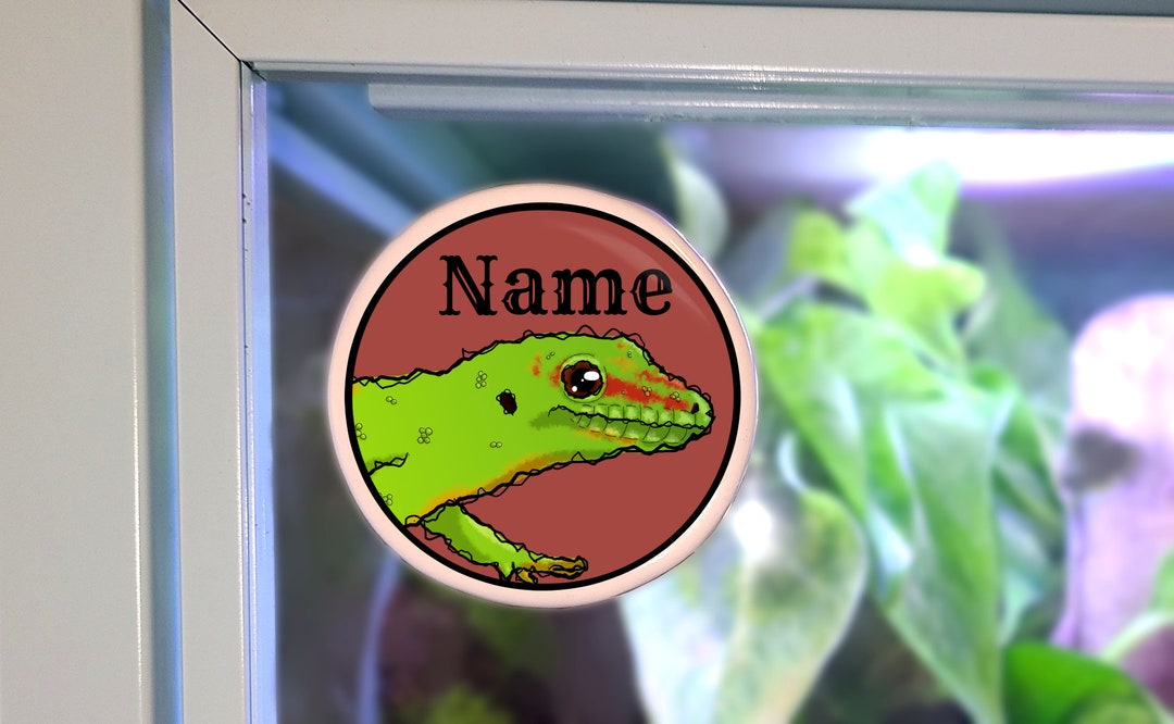 Enclosure Name Plate Ceramic - Giant Day Gecko - Etsy