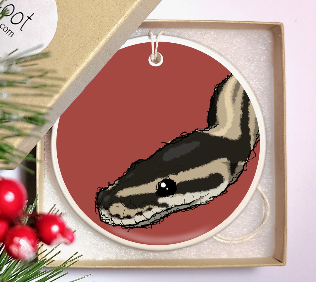 Ceramic Christmas Ornament - Ball Python - Etsy