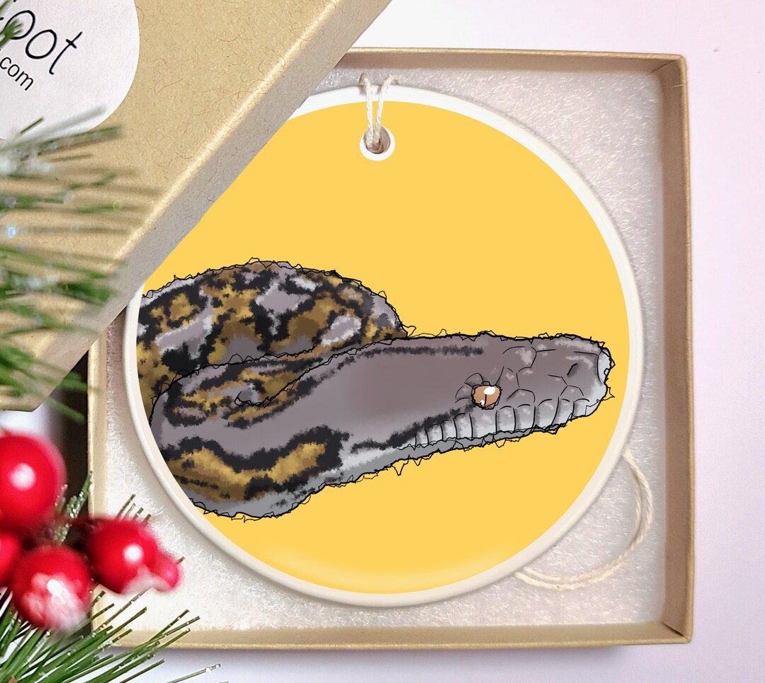 Ceramic Christmas Ornament - Reticulated Python - Etsy