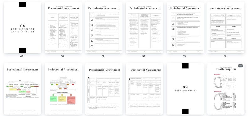 Printable Clinical Reference Binder for Dental Hygienists + Free Gift ...
