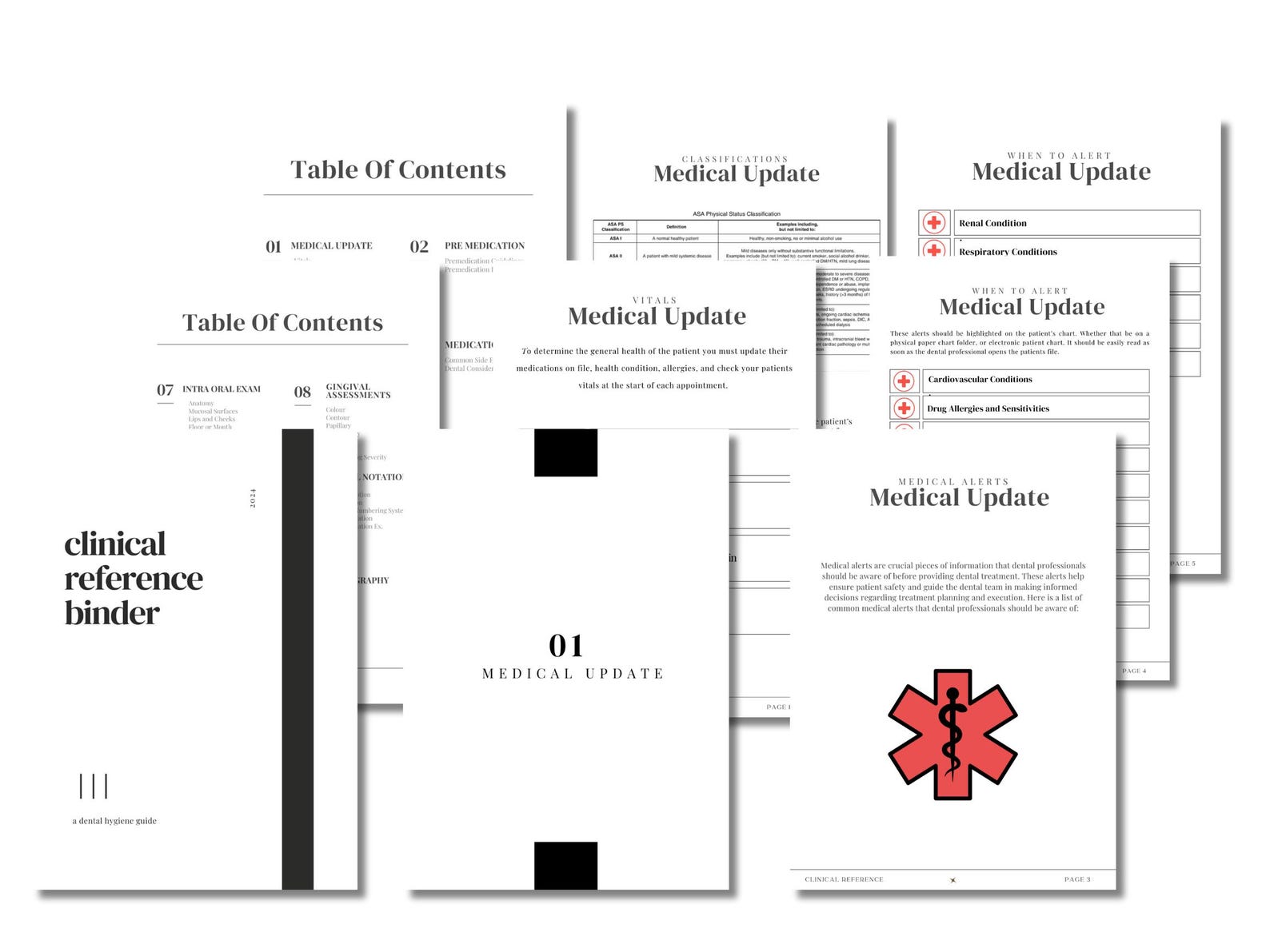 Printable Clinical Reference Binder for Dental Hygienists + Free Gift ...