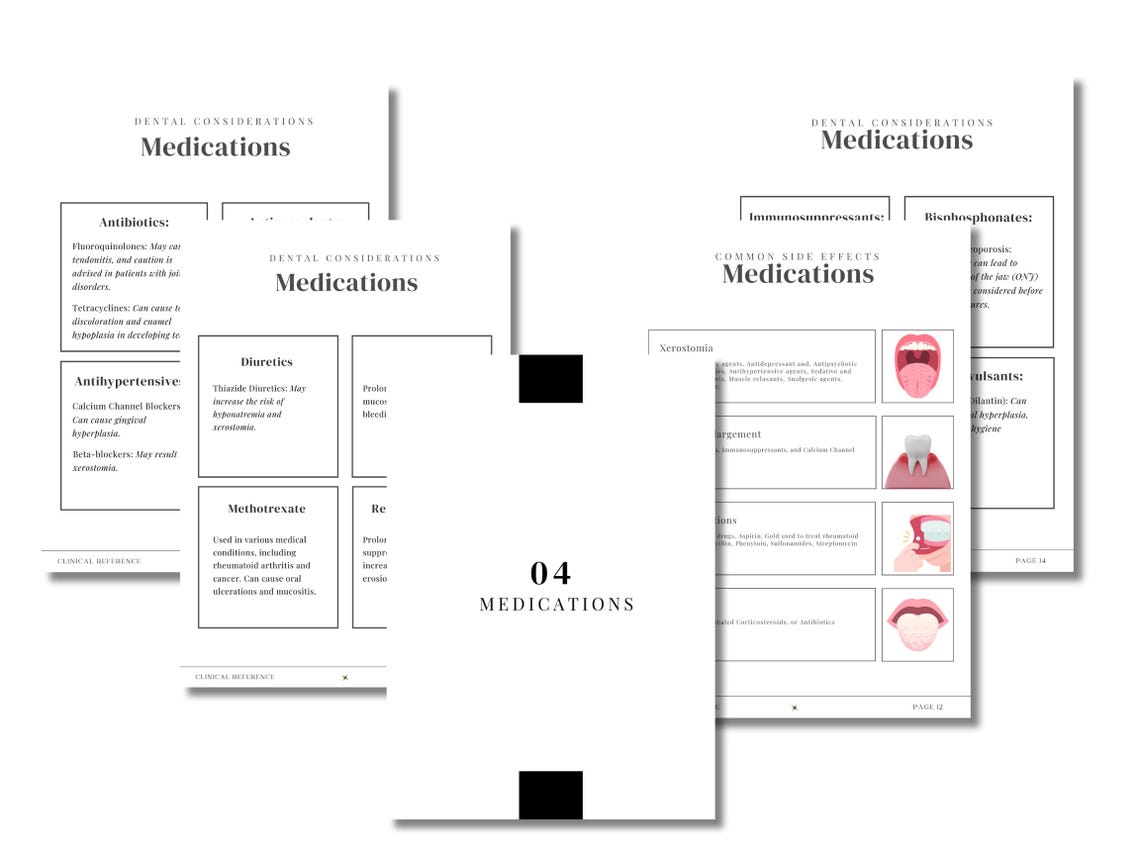 Printable Clinical Reference Binder for Dental Hygienists + Free Gift ...
