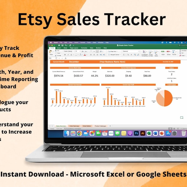 Excel Order Tracker - Etsy