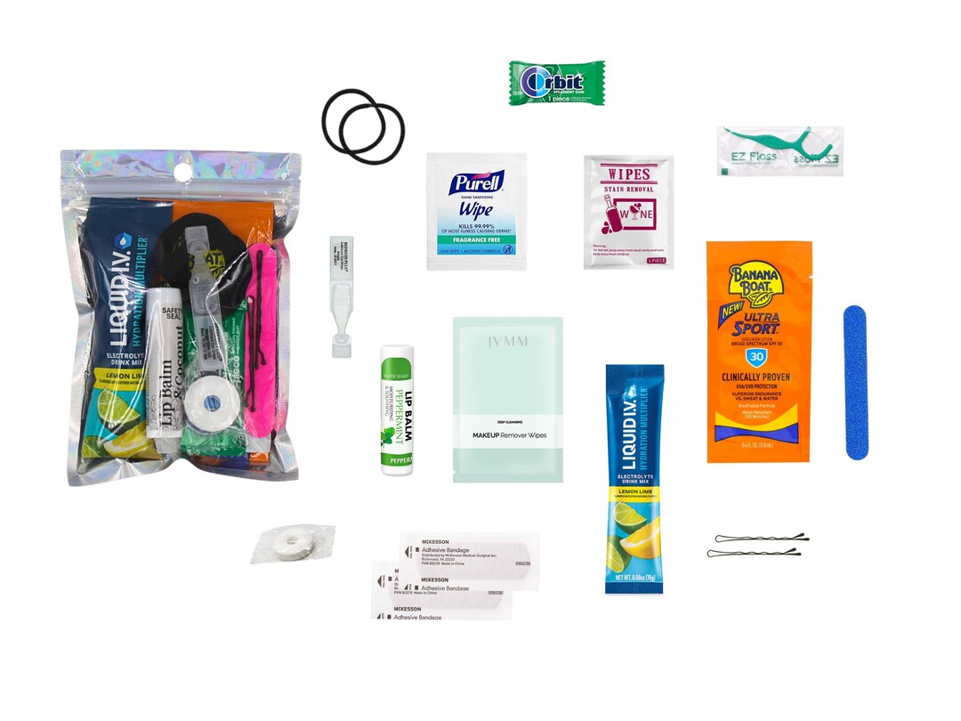 Party Essentials Kit, Bachelorette Survival Bag, Girls Weekend Gift ...