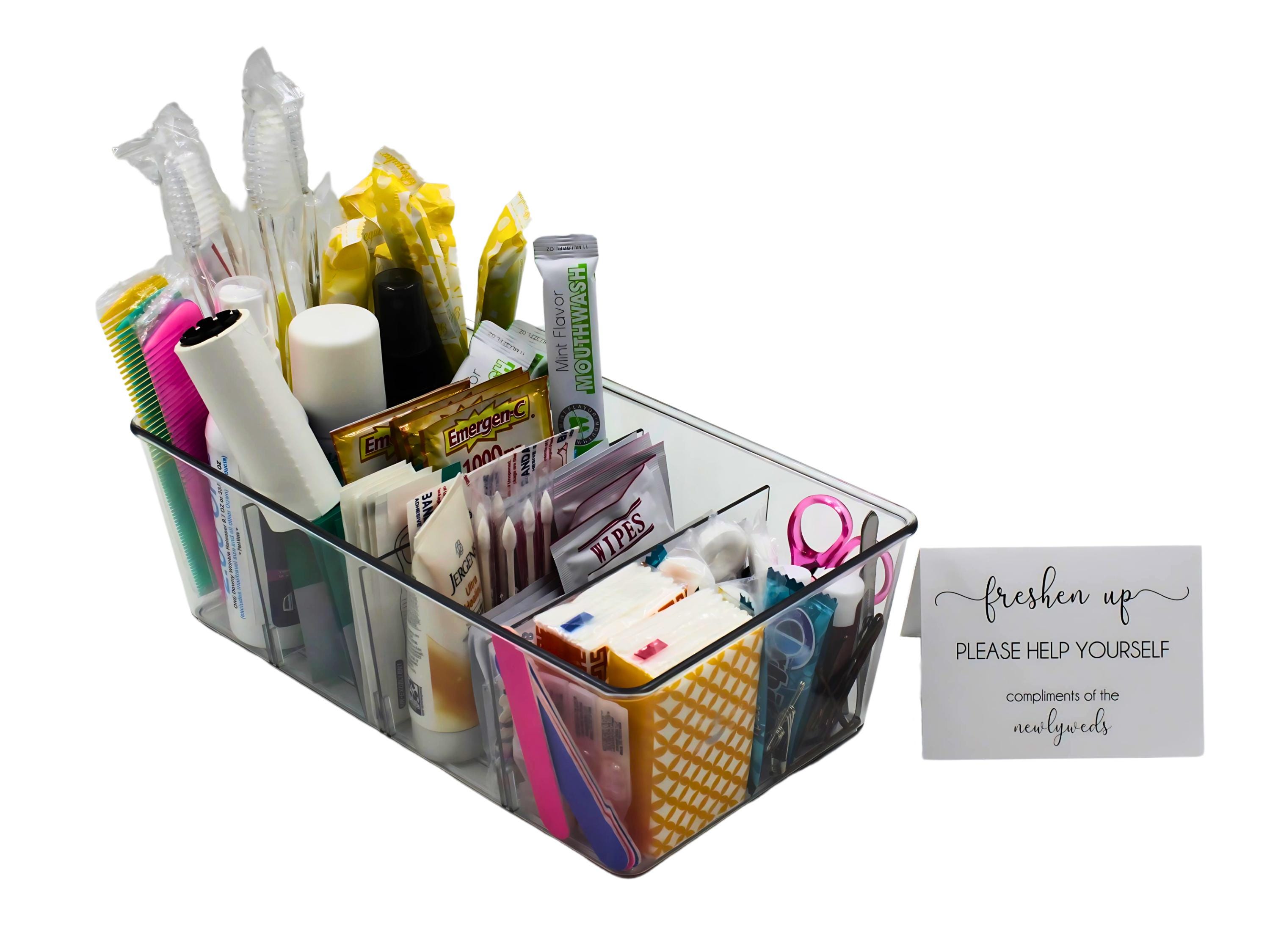 Deluxe Wedding Bathroom Amenity Basket: Personalized Restroom ...