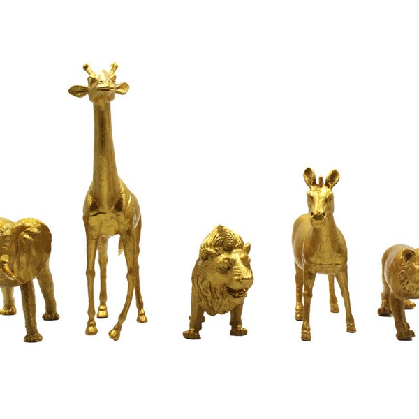 Gold Animals - Etsy