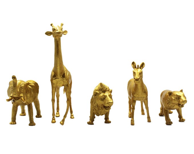 Gold Safari Animals - Glam Safari Baby Shower, Birthday Party ...