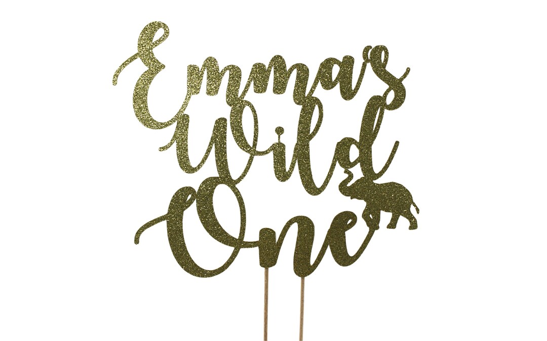 Gold Glitter Wild One Cake Topper: First Birthday Party Decor - Etsy