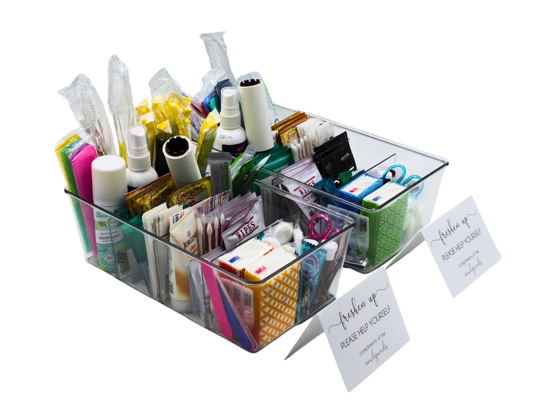 Deluxe Wedding Bathroom Amenity Basket: Personalized Restroom ...