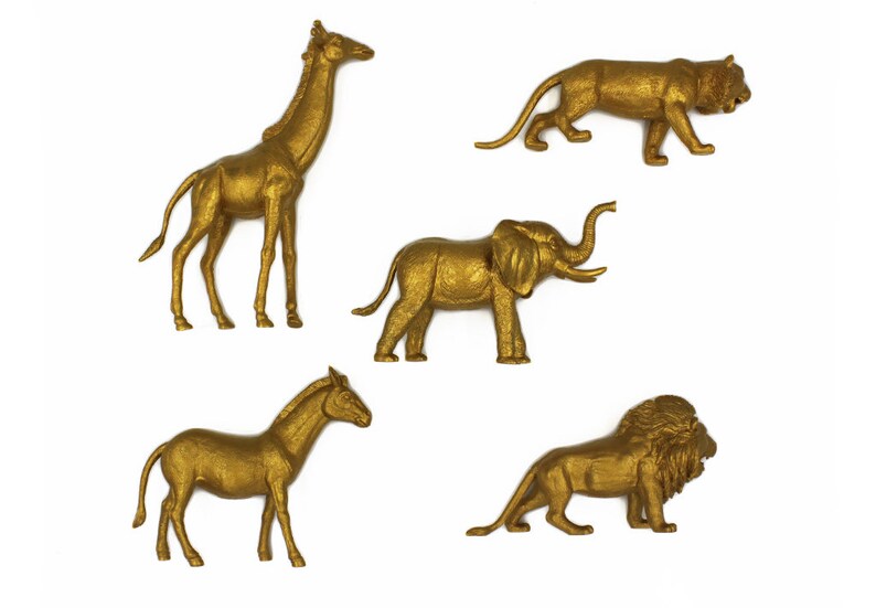 Gold Safari Animals Glam Safari Baby Shower Birthday Party - Etsy