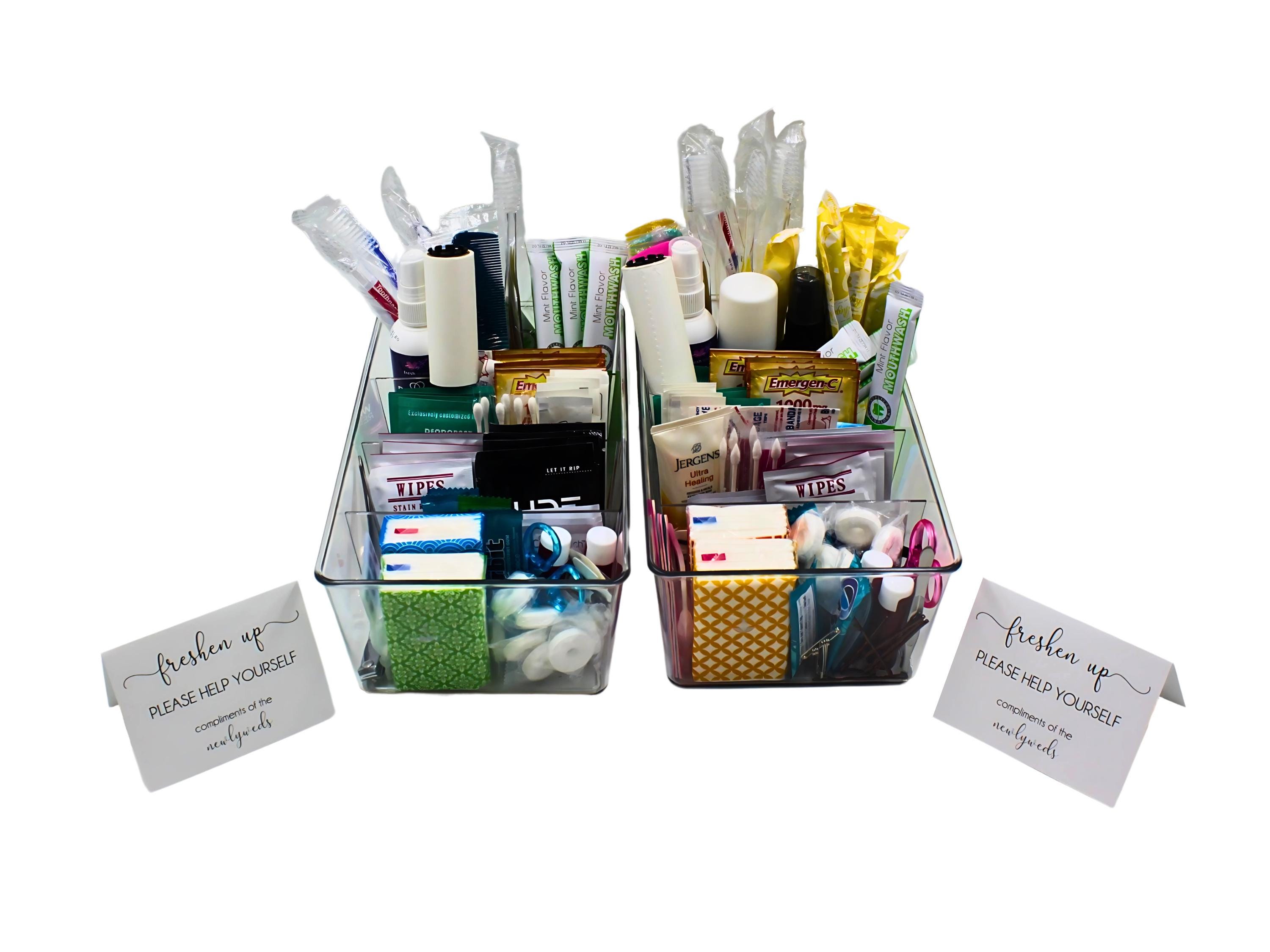 Deluxe Wedding Bathroom Amenity Basket: Personalized Restroom ...