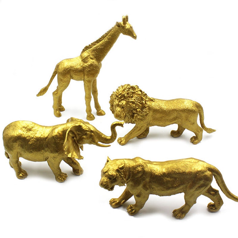 Gold Animals - Etsy