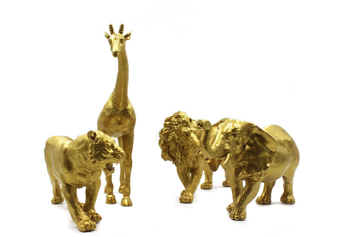 LARGE Gold Safari Animals Glam Baby Shower Birthday Party - Etsy