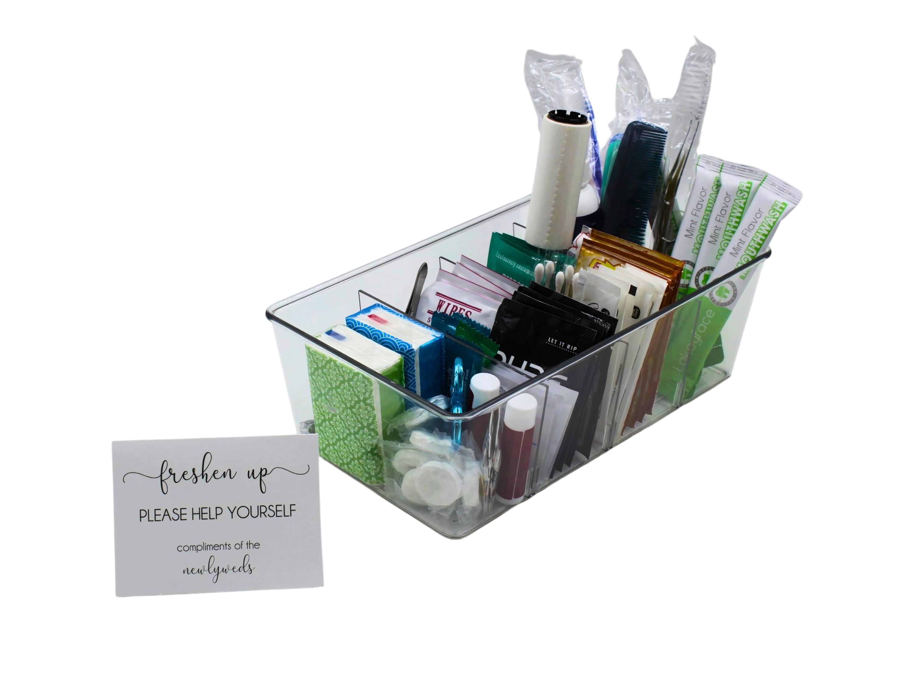 Deluxe Wedding Bathroom Amenity Basket: Personalized Restroom ...