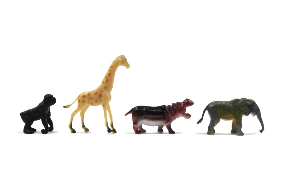 Mini Safari Animals: Plastic Jungle Party Favors, Cupcake Toppers - Etsy