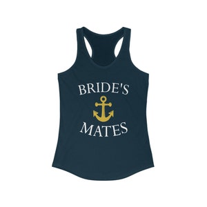 Bride's Mates and Bride Anchor Bachelorette Tank Tops, Last Sail Before ...