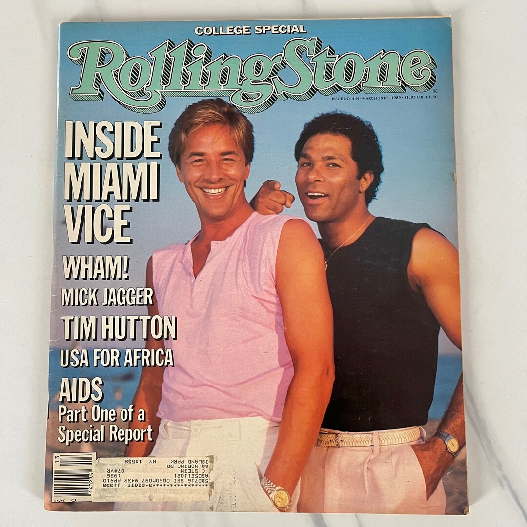 Miami Vice and Wham Vintage 80's Rolling Stone Magazine 1985 Issue 444 Comedy/movie Star ...