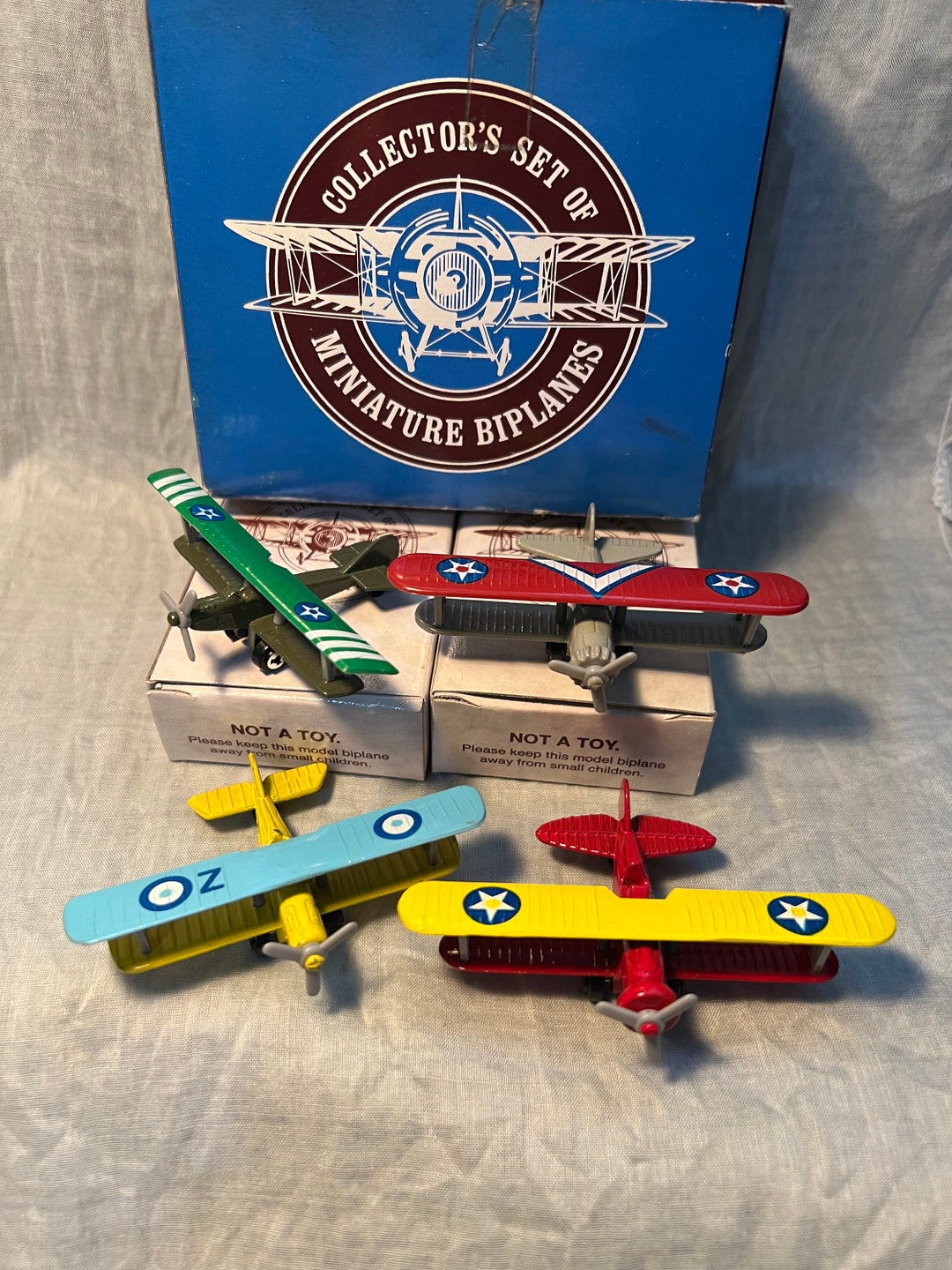 Miniature Biplanes Collectors Set of 4 NEW in ORIGINAL BOX - Etsy