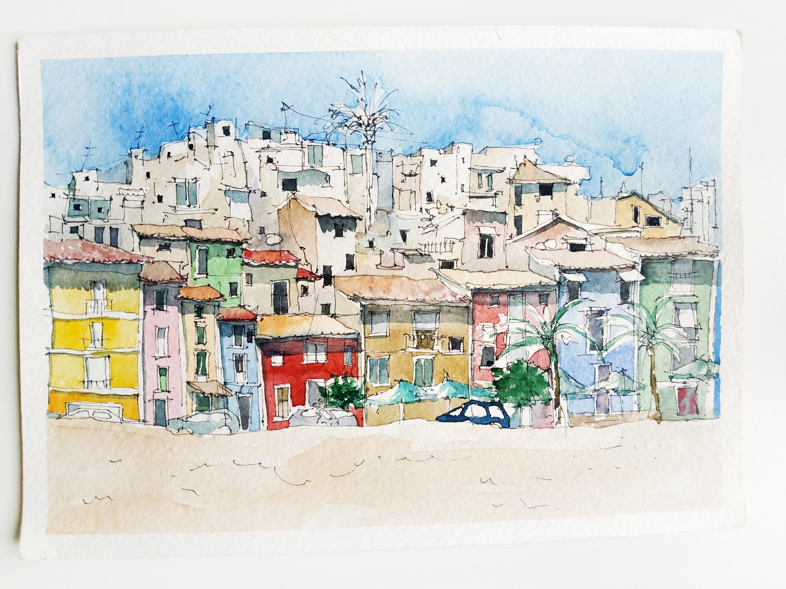 Spain ORIGINAL watercolor painting Spain poster | Etsy