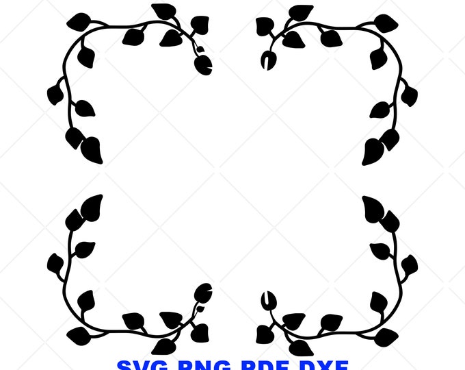 Ivy Leaves Frame Svg, Ivy Leaves Frame Png, Ivy Leaves Frame Pdf, Ivy ...