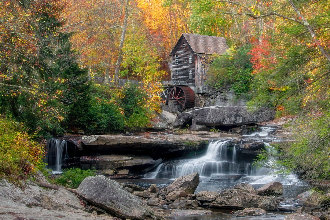 West Virginia Landscape Photography | Grist Mill Wall Art Prints Blue ...
