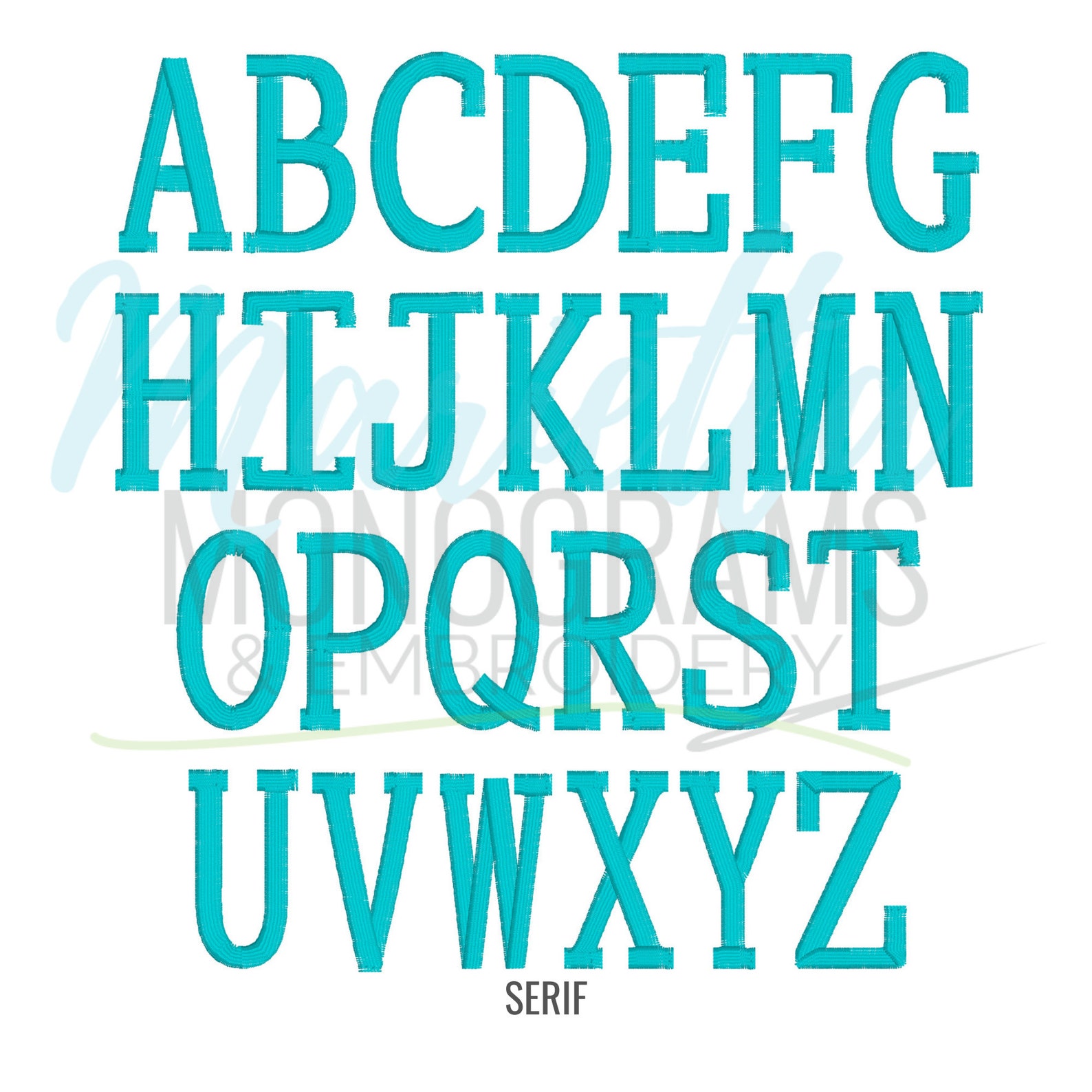 Marietta Monograms Embroidery Font Choices Stacked Monograms | Etsy