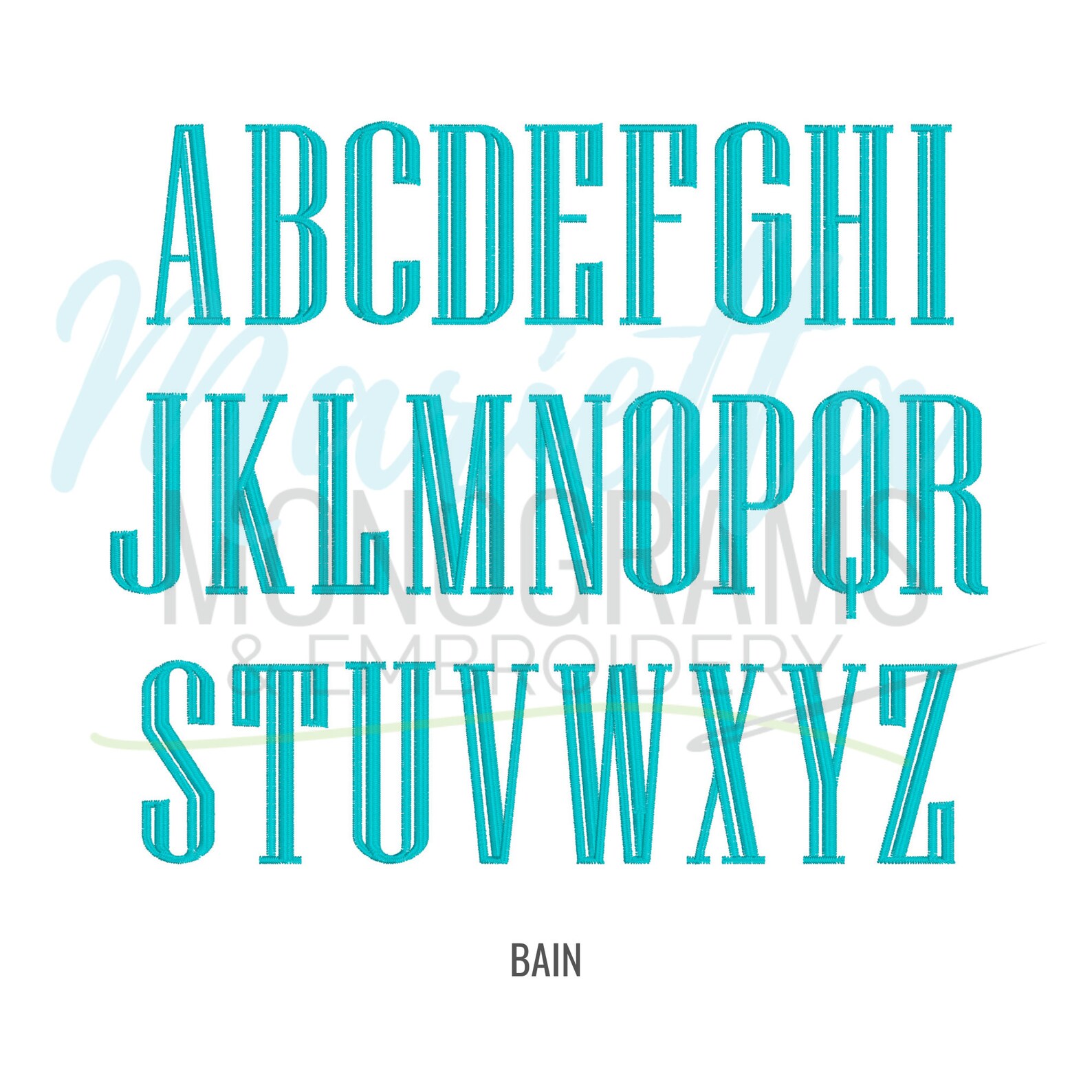 Marietta Monograms Embroidery Font Choices Stacked Monograms | Etsy