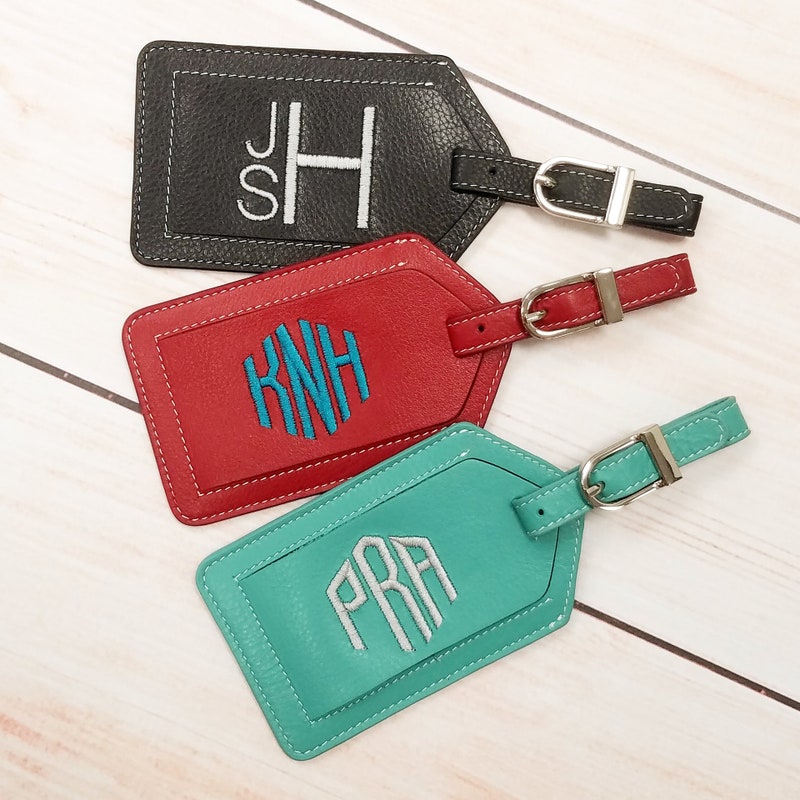 Monogram Luggage Tag - Etsy
