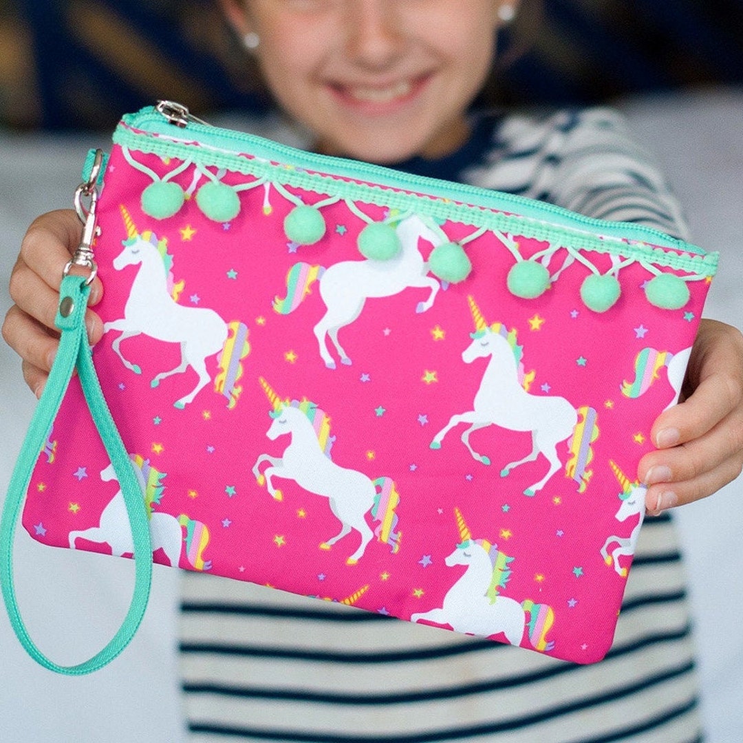 Girls Purse -- Hot Pink Unicorn Pouch Wristlet - Etsy
