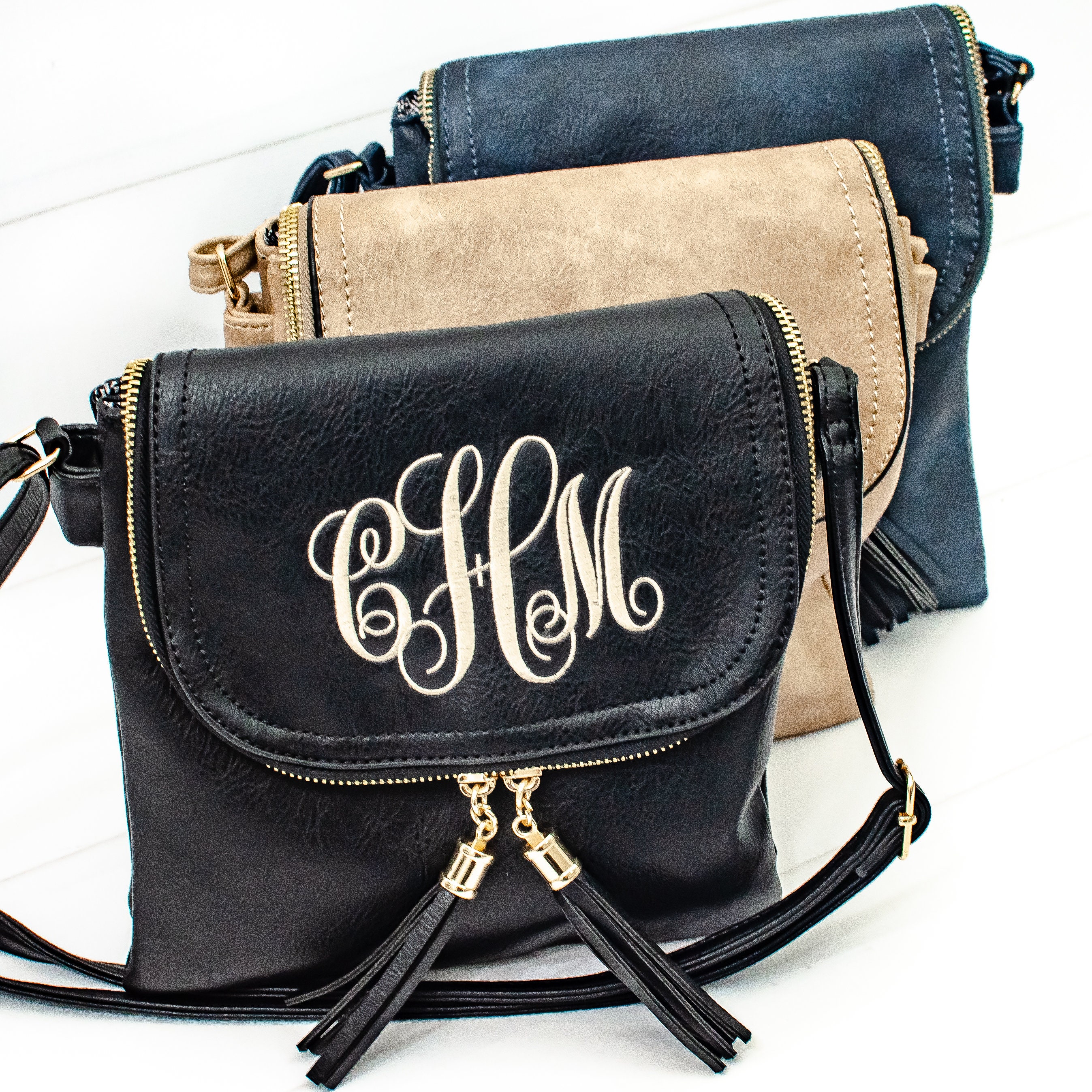 Fold-over Two Compartment Crossbody Purse With Tassels 3 | Etsy