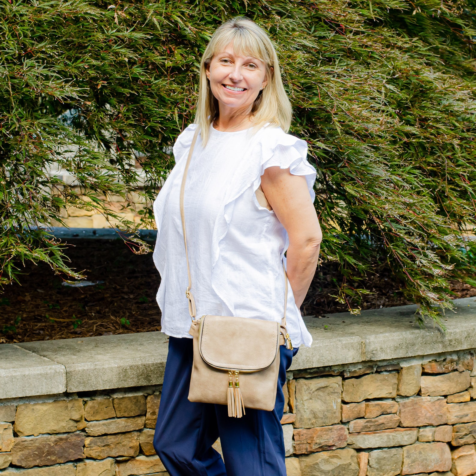 Fold-over Two Compartment Crossbody Purse With Tassels 3 Colors - Etsy