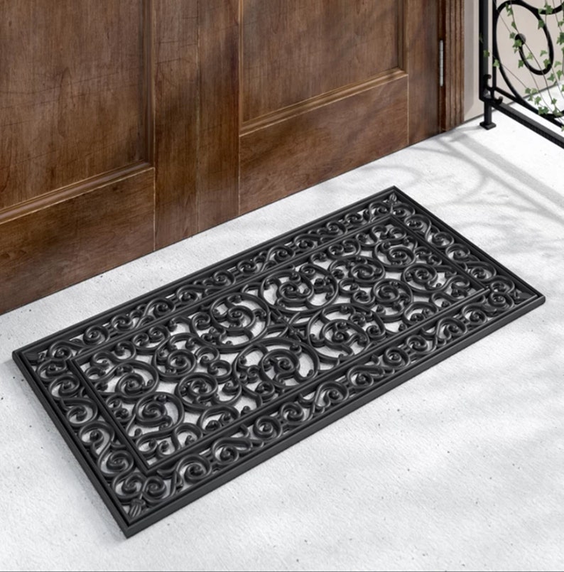 A1HC Extra Large Outdoor Floor Mat, Natural Rubber, 24x48, Ideal for ...