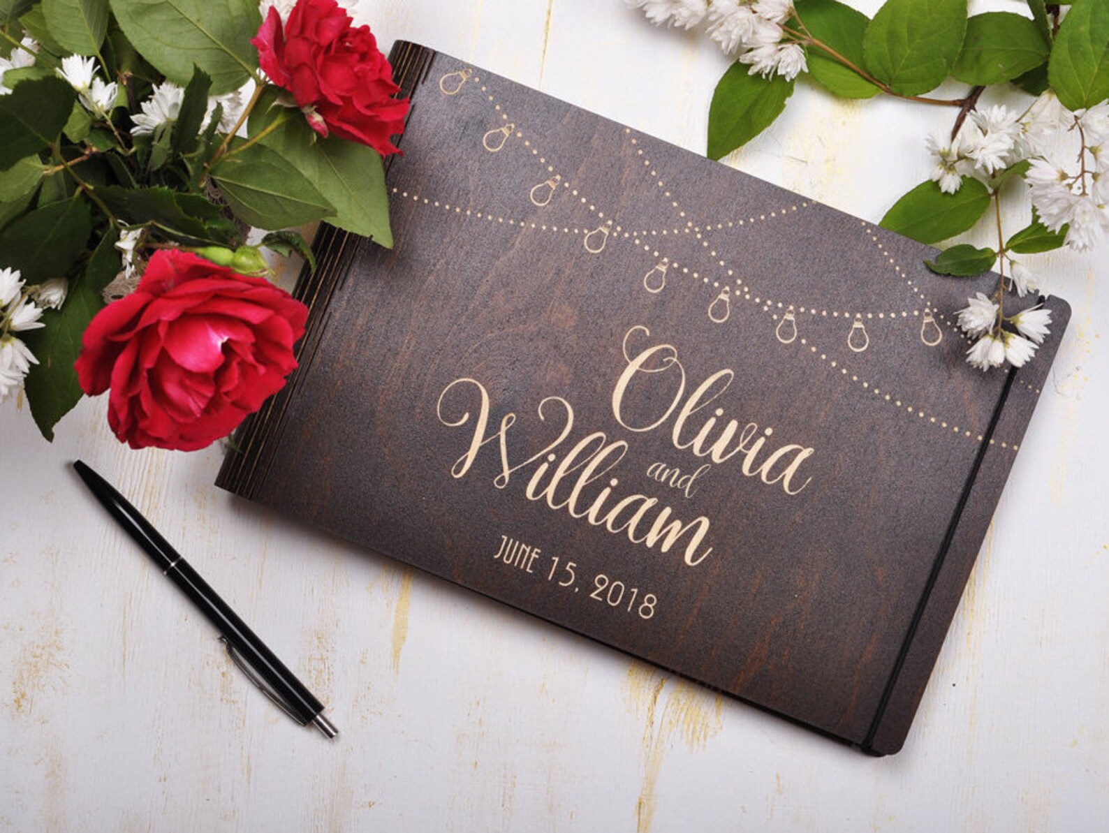 Wedding Guest Book. Guest Book Photo Album. Wooden Guest Book - Etsy