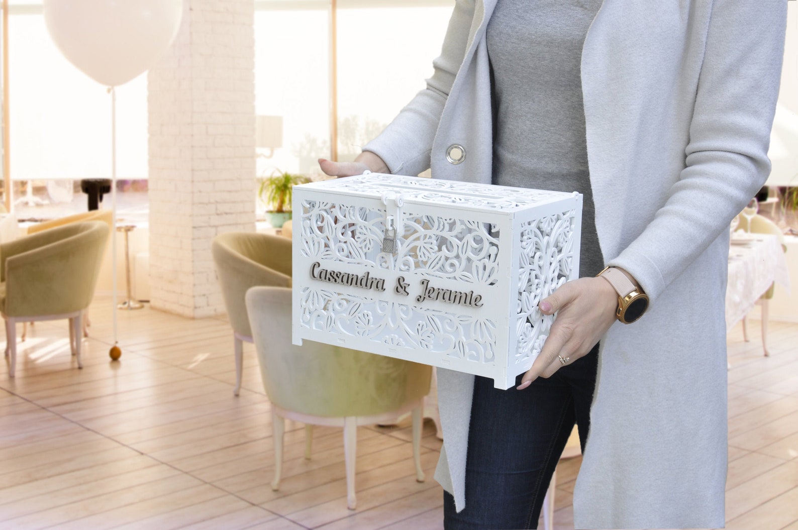 Wedding Card Box With Slot. Wedding Envelope Box. | Etsy Canada