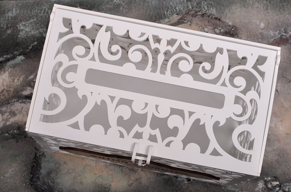 Card Box for Wedding With Lock Wedding Post Box Wedding Modern - Etsy