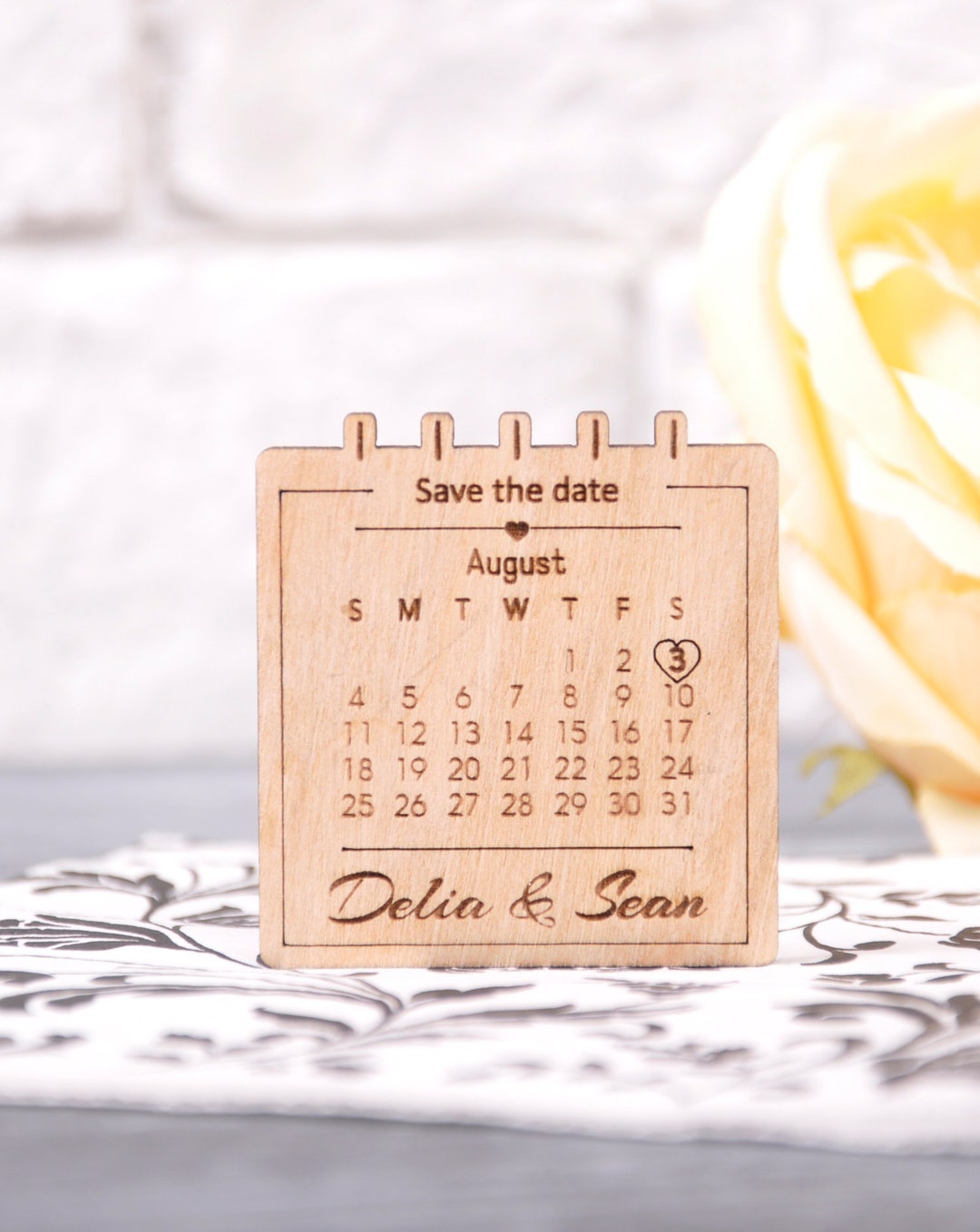 Save the Date Calendar Save the Date Rustic Save the Date Magnet Save ...