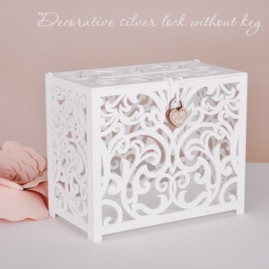 Wedding Card Box With Slot and Lock - Etsy